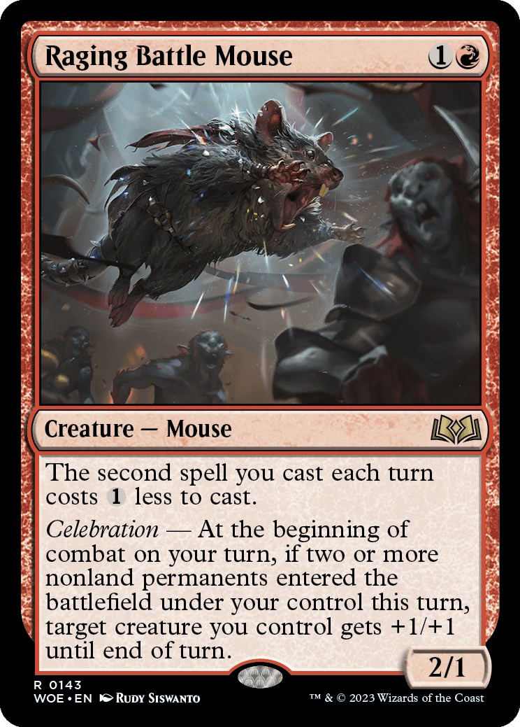 Raging Battle Mouse - Wilds of Eldraine - Magic: The Gathering