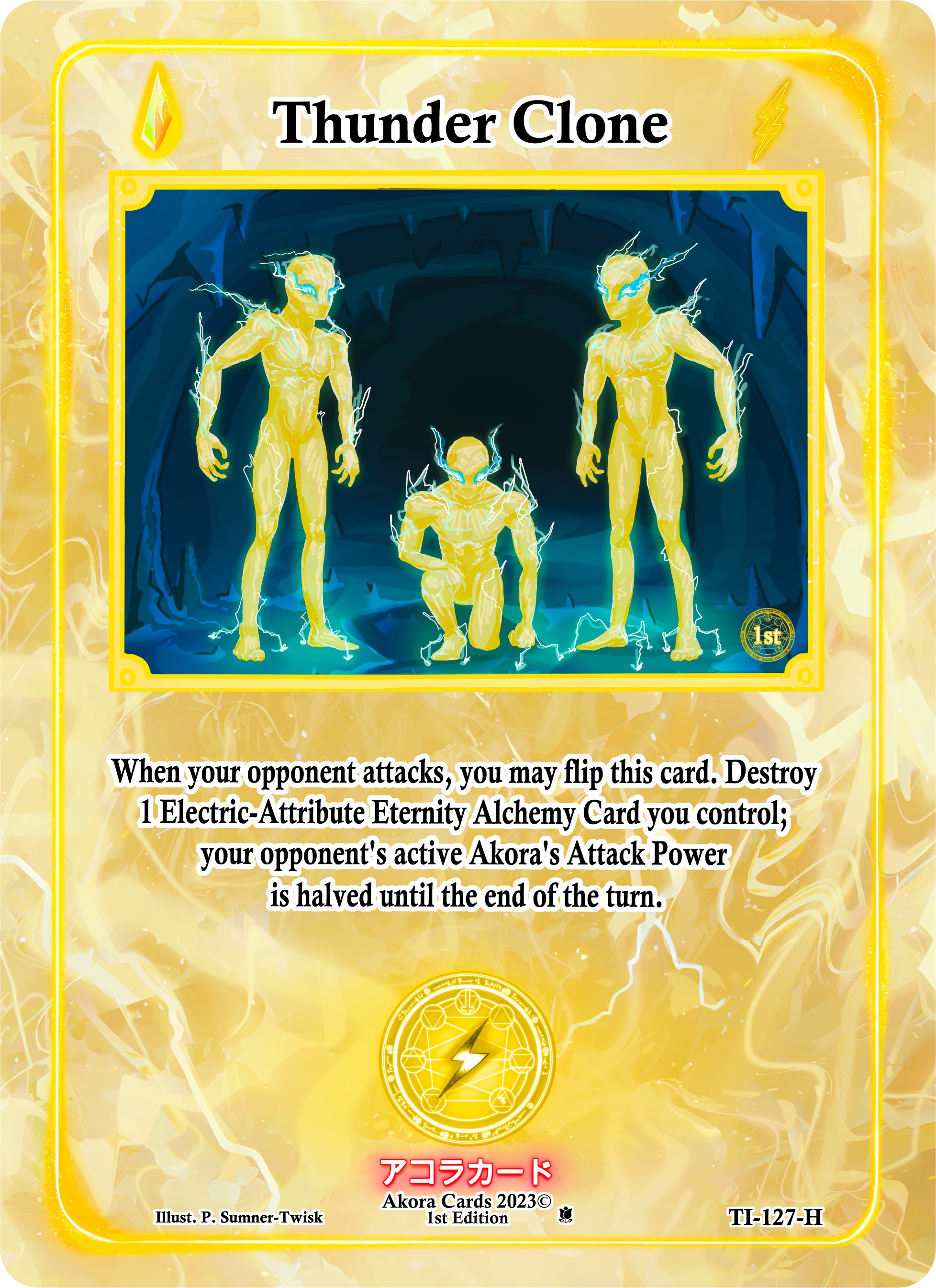 Thunder Clone (Holo) - Trials of Ikithia [1st Edition] - Akora TCG