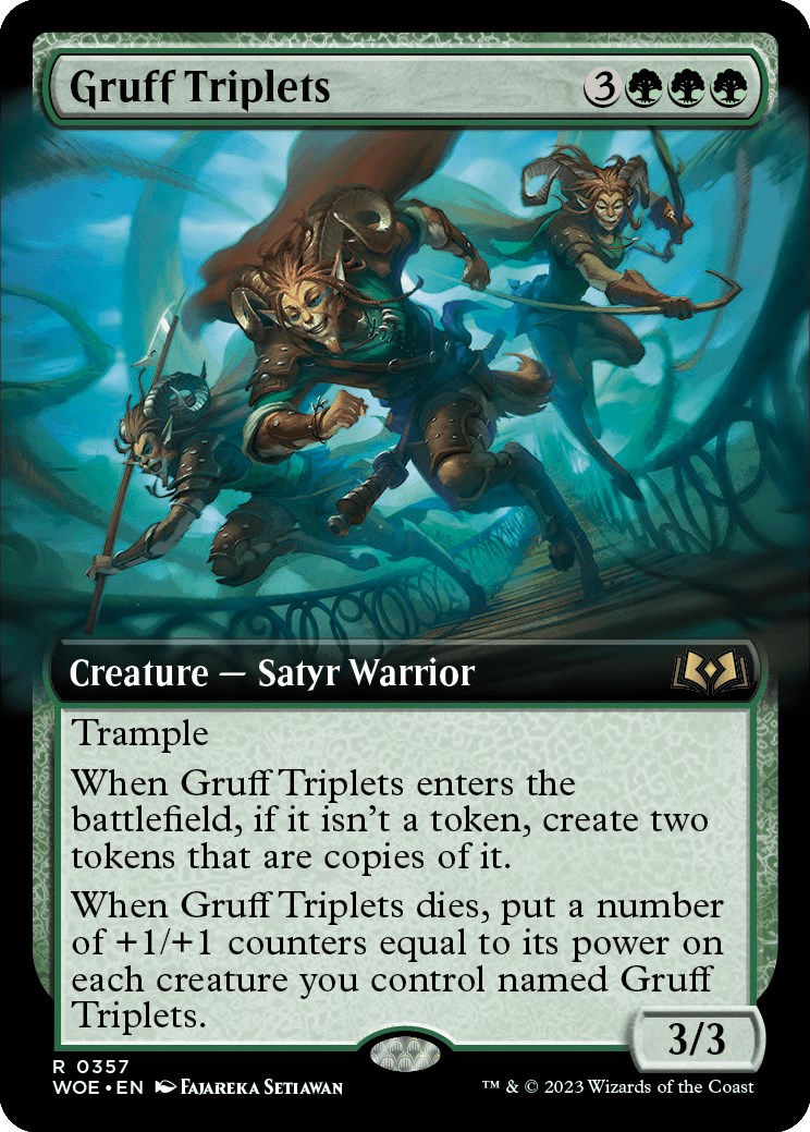 Gruff Triplets (Extended Art) - Wilds of Eldraine - Magic: The Gathering