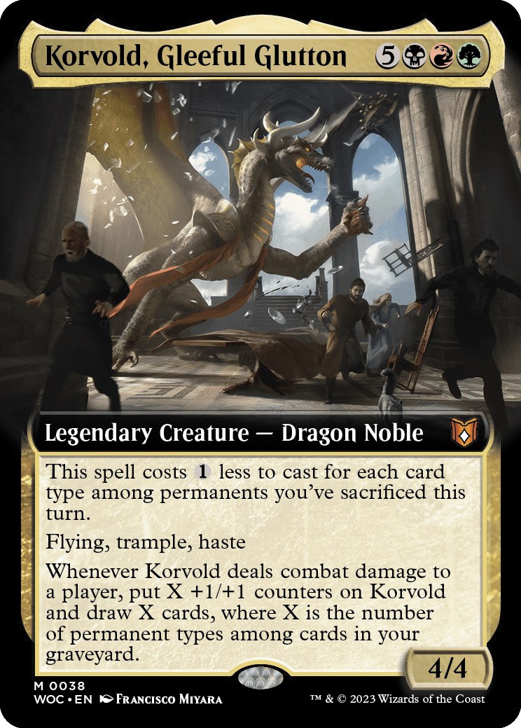 Korvold, Gleeful Glutton (Extended Art) - Commander: Wilds of Eldraine ...