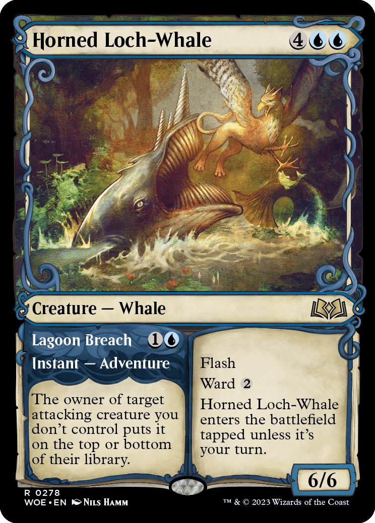 Horned Loch-Whale (Showcase) - Wilds of Eldraine - Magic: The Gathering