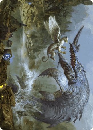 Horned Loch-Whale Art Card - Art Series: Wilds of Eldraine - Magic: The ...