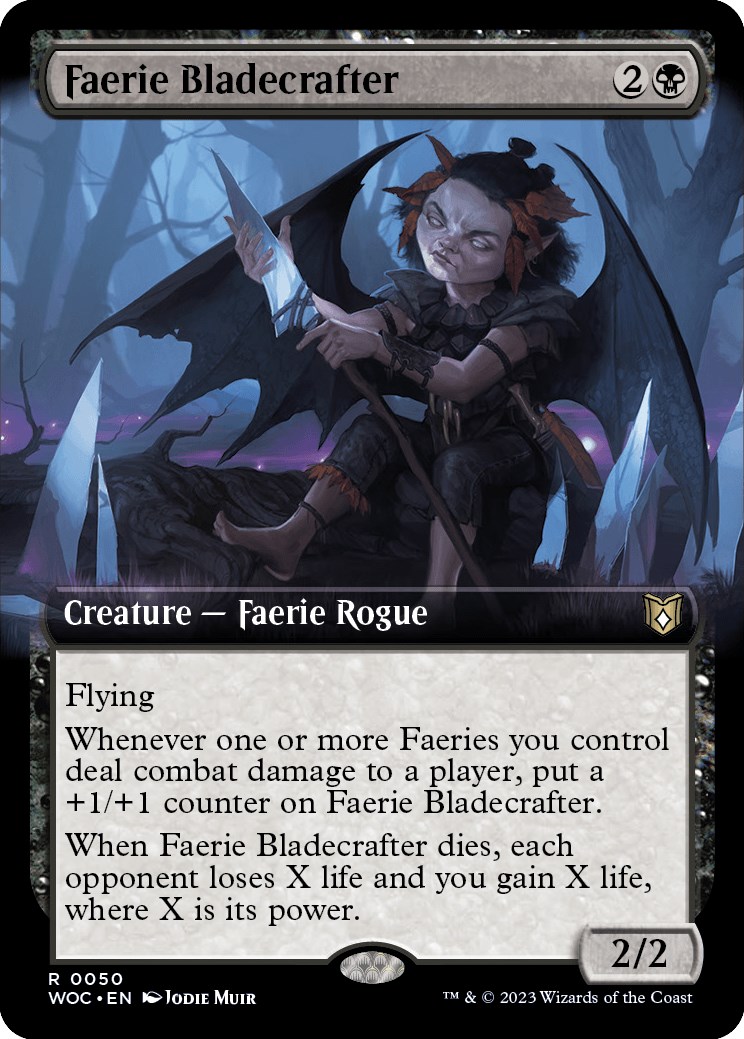 Faerie Bladecrafter (Extended Art) - Commander: Wilds of Eldraine - Magic: The Gathering