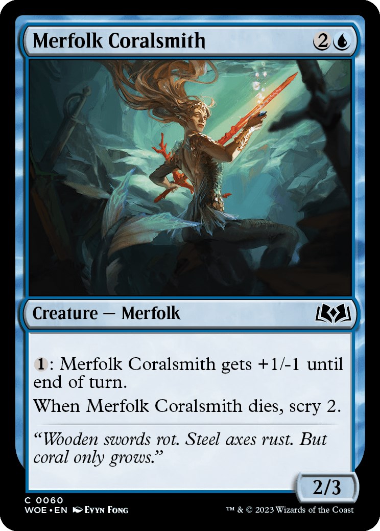 Merfolk Coralsmith - Wilds of Eldraine - Magic: The Gathering