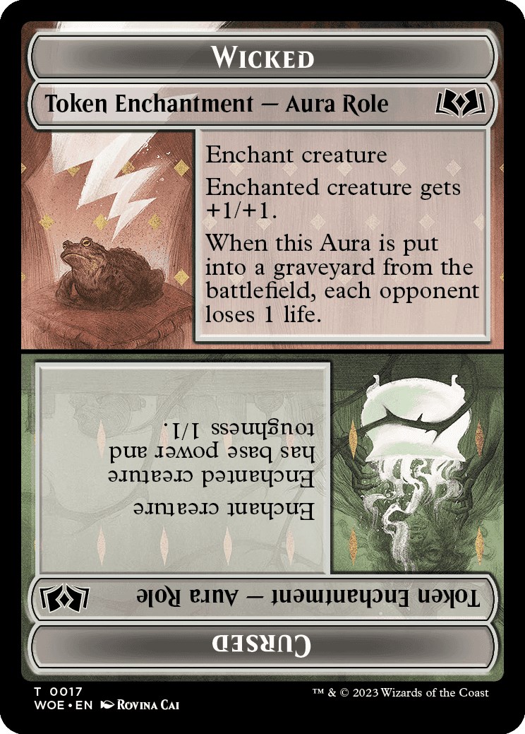 Wicked Role / Cursed Role Token - Wilds of Eldraine - Magic: The Gathering