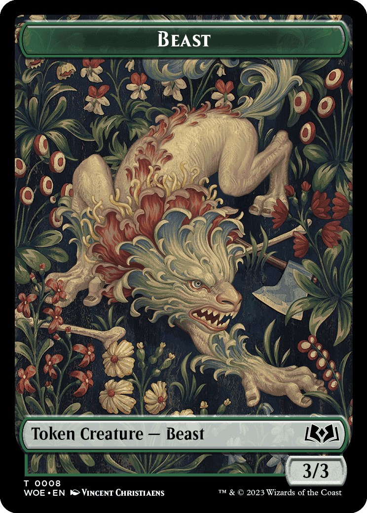 Beast // Food (0013) Double-Sided Token - Wilds of Eldraine - Magic: The Gathering