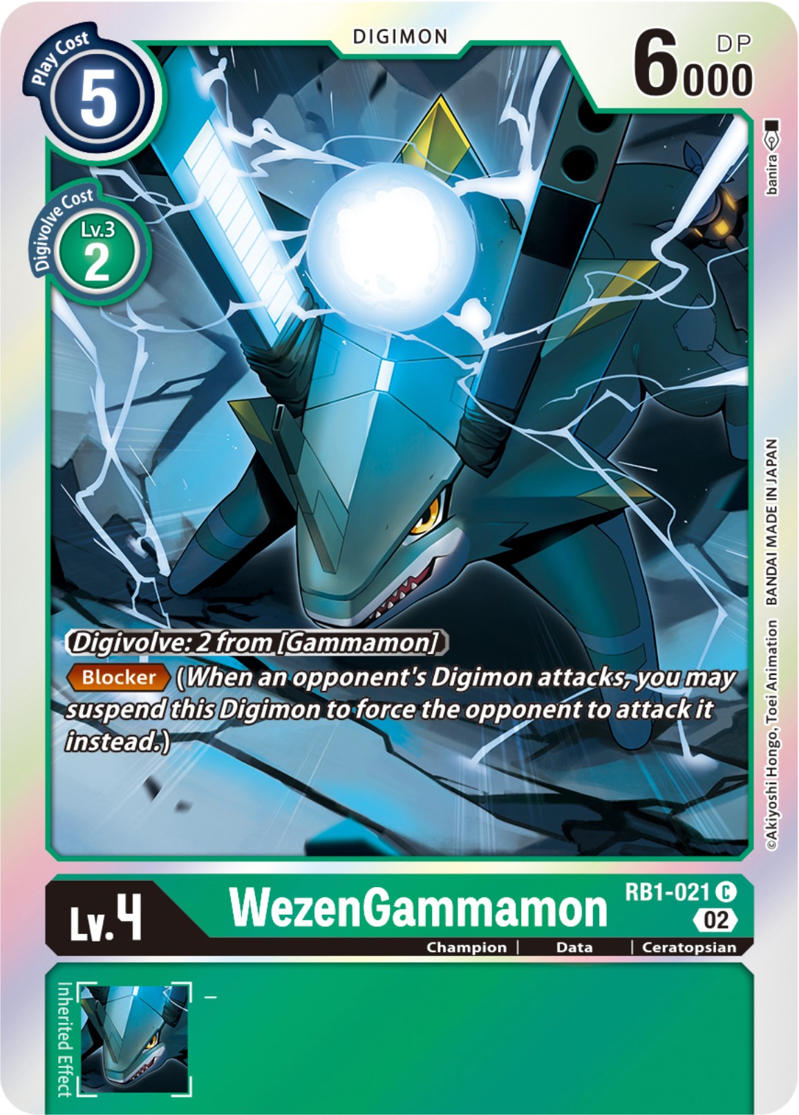WezenGammamon - Resurgence Booster - Digimon Card Game