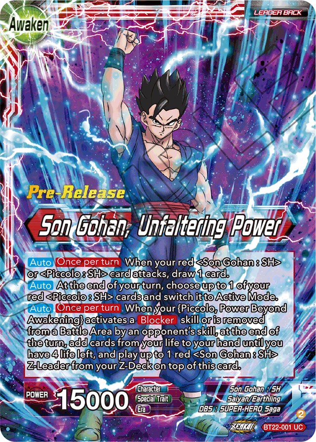 Son Gohan // Son Gohan, Unfaltering Power - Critical Blow Pre-Release ...