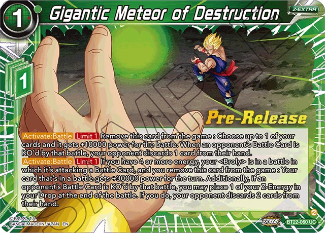 Gigantic Meteor of Destruction - Critical Blow Pre-Release Cards ...