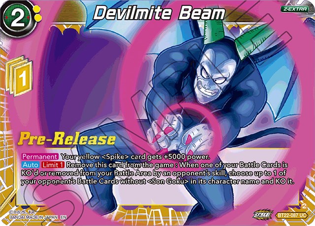 Devilmite Beam - Critical Blow Pre-Release Cards - Dragon Ball Super CCG