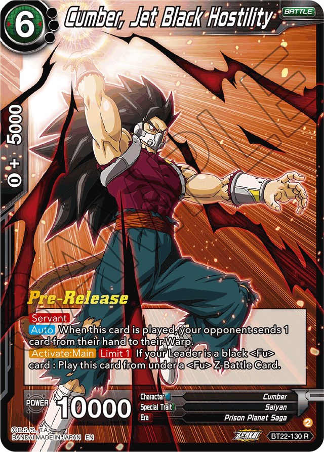 Cumber, Jet Black Hostility - Critical Blow Pre-Release Cards - Dragon ...