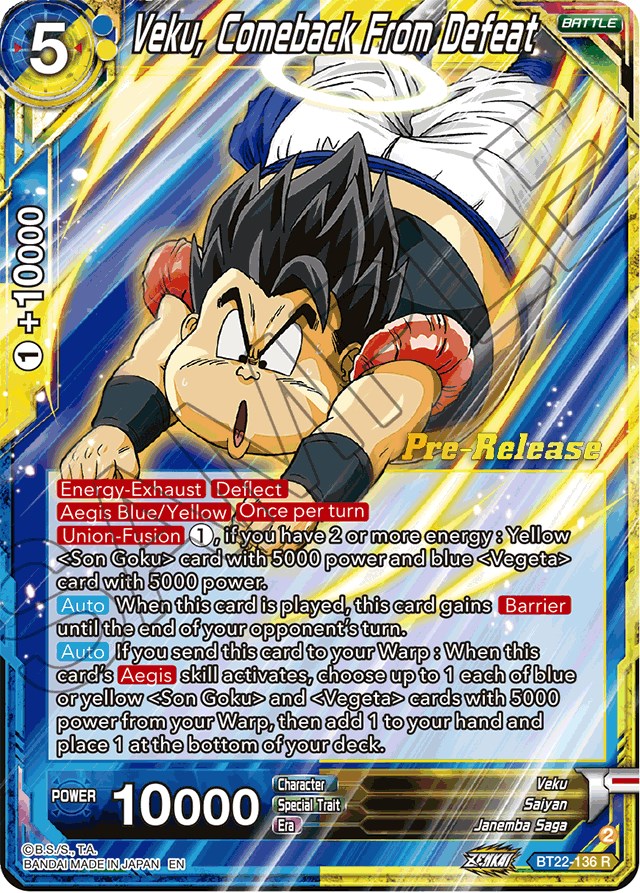 Veku, Comeback From Defeat - Critical Blow Pre-Release Cards - Dragon ...