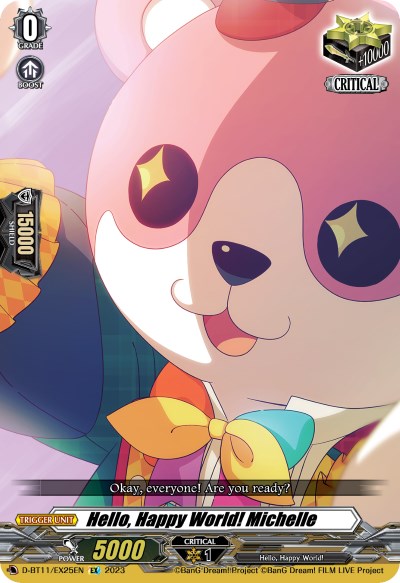 Hello, Happy World! Michelle - Clash of the Heroes - Cardfight Vanguard