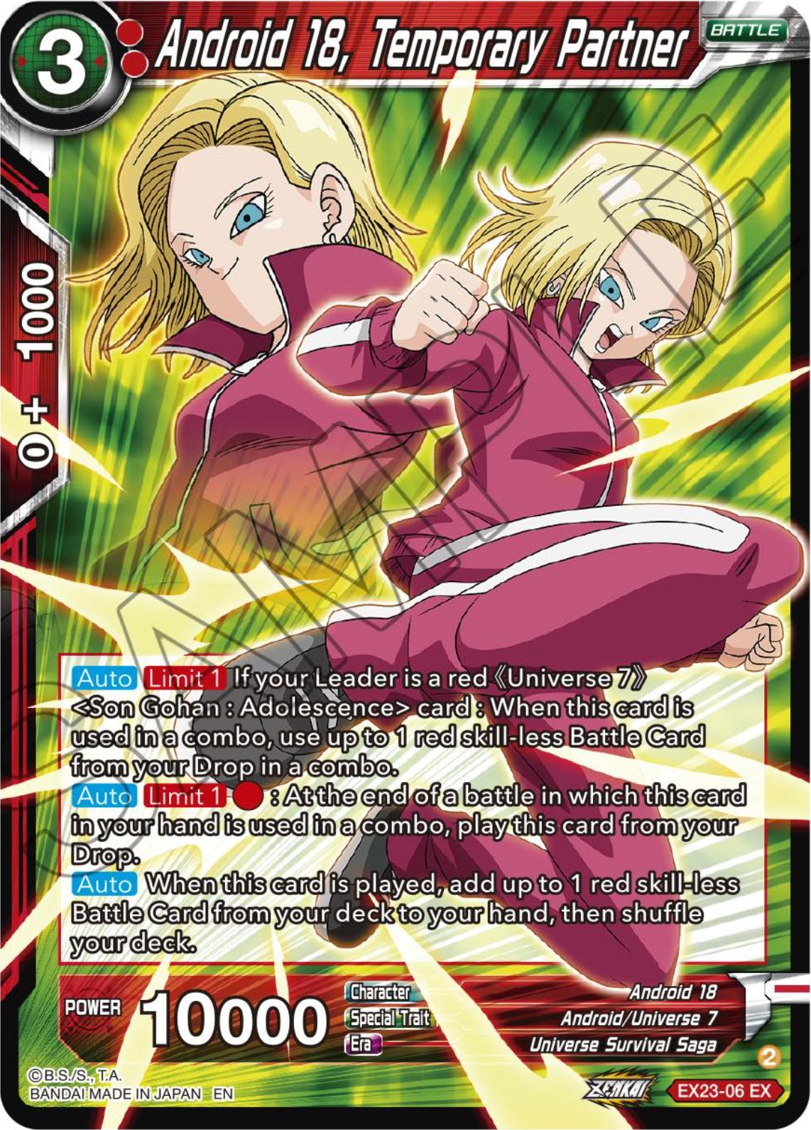Android 18, Temporary Partner - Expansion Deck Box Set 23: Premium ...