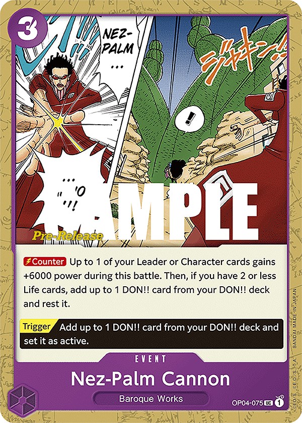 Nez-Palm Cannon - Kingdoms of Intrigue Pre-Release Cards - One Piece ...
