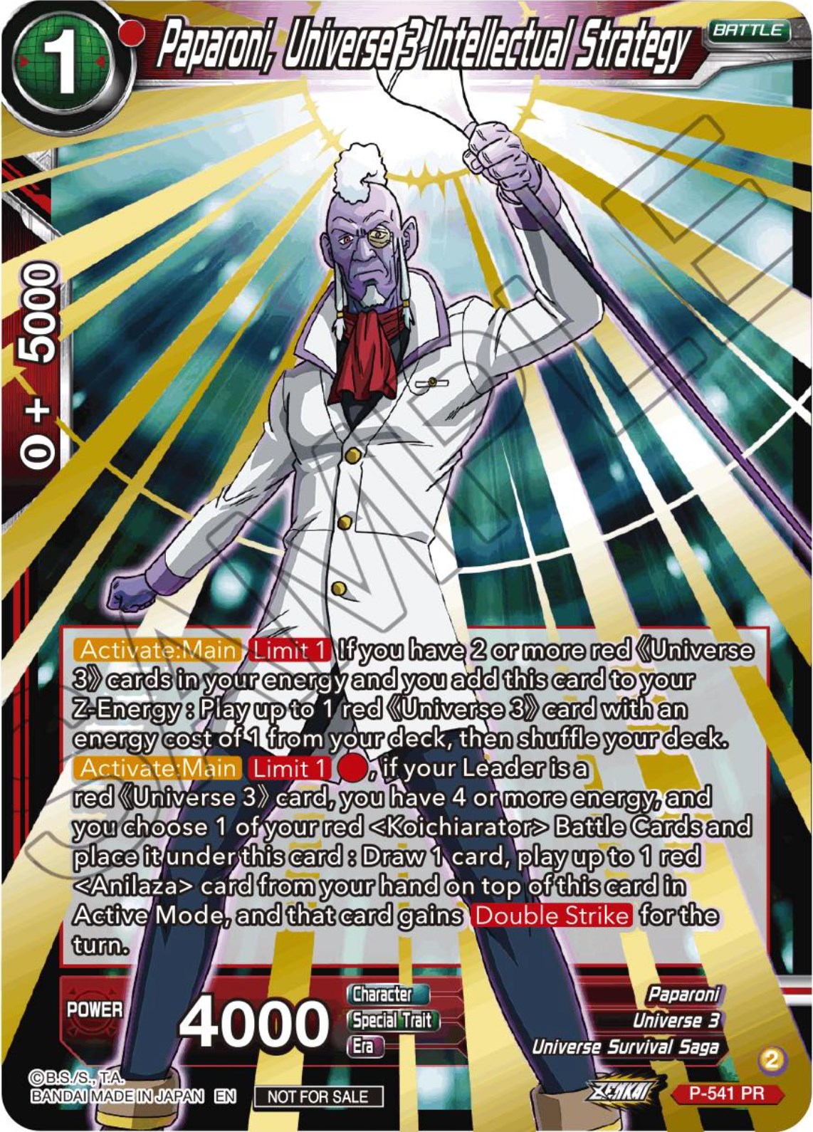 Paparoni, Universe 3 Intellectual Strategy (Championship Selection Pack ...