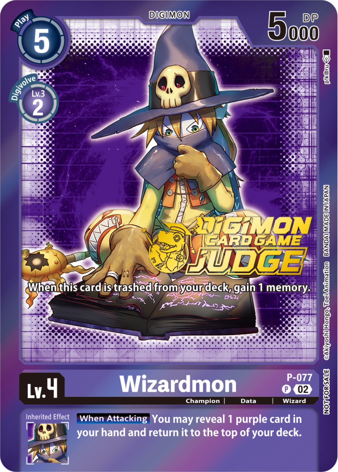 Wizardmon - P-077 (Judge Pack 4) - Digimon Promotion Cards - Digimon ...