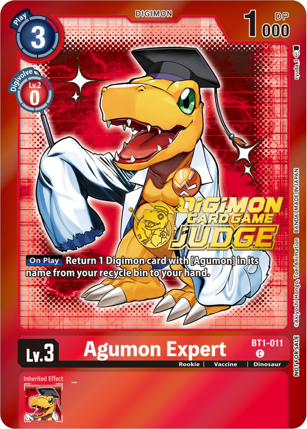 Agumon Expert - BT1-011 (Judge Pack 4) - Release Special Booster ...