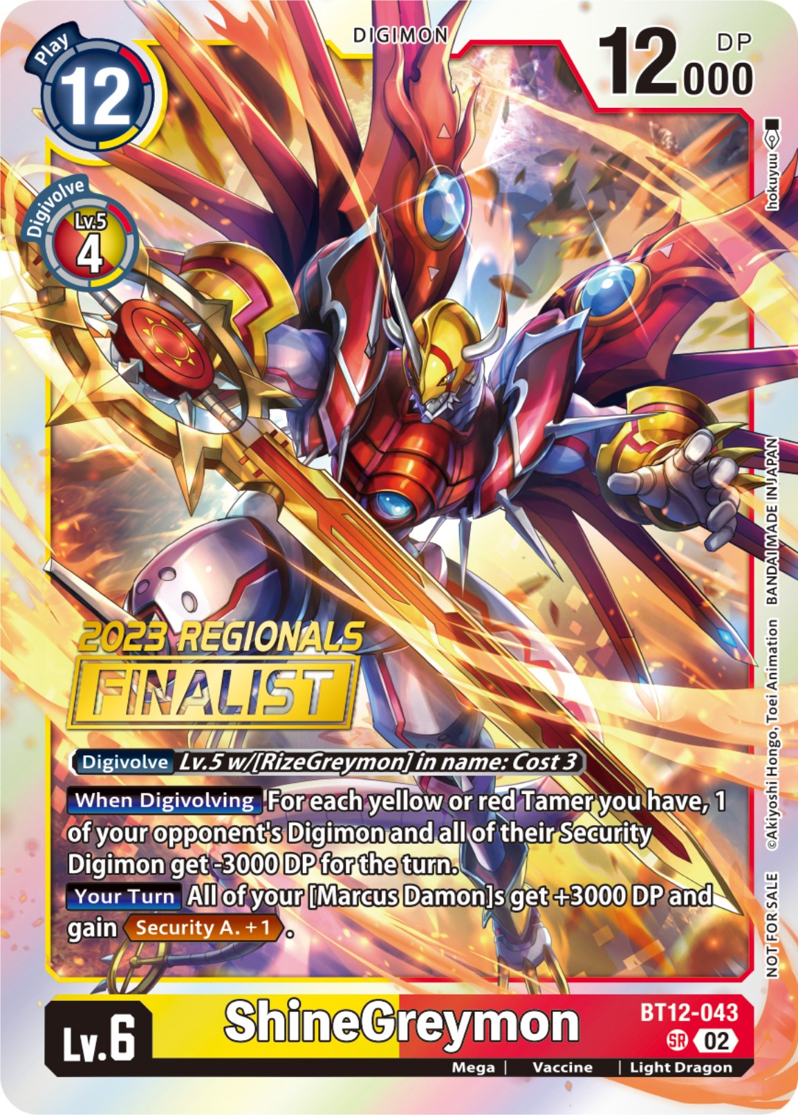 ShineGreymon (2023 Regionals Finalist) - Across Time - Digimon Card Game