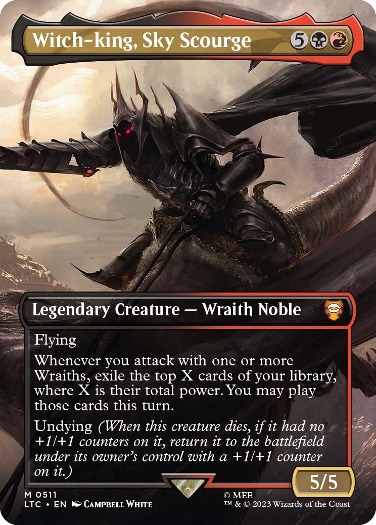 Witch-king, Sky Scourge (Borderless) - Commander: The Lord of the Rings ...