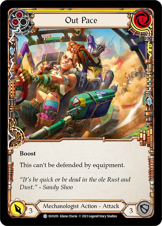 Out Pace (Yellow) - Bright Lights - Flesh and Blood TCG