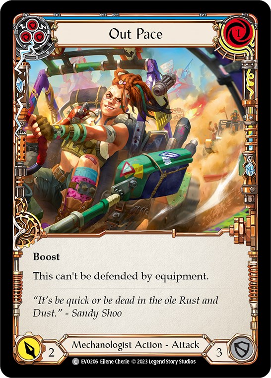 Out Pace (Blue) - Bright Lights - Flesh and Blood TCG