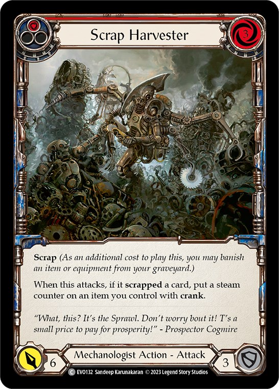 Scrap Harvester (Red) - Bright Lights - Flesh and Blood TCG