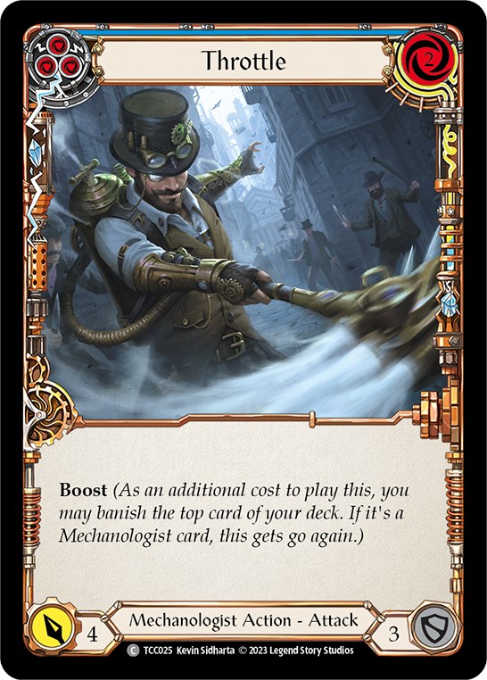Throttle (Blue) - Round the Table: TCCxLSS - Flesh and Blood TCG