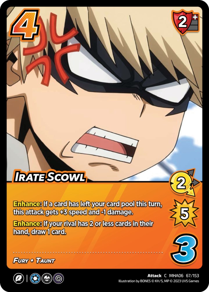 Irate Scowl - UniVersus: My Hero Academia: Jet Burn - UniVersus