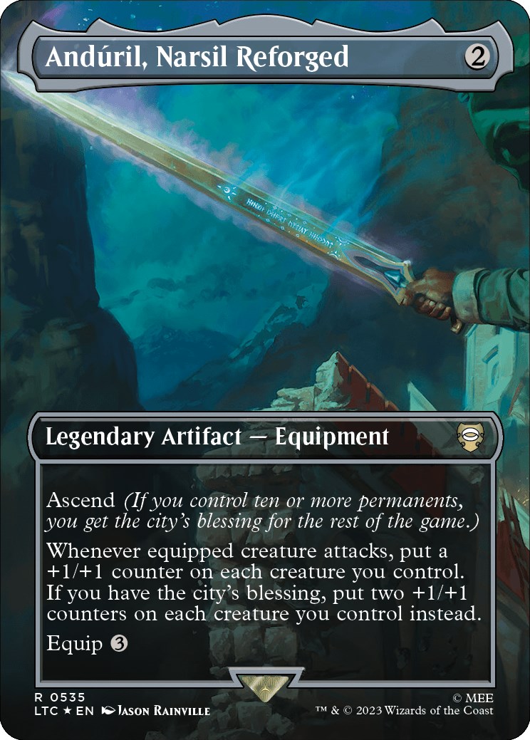 Anduril, Narsil Reforged (Borderless) (Surge Foil) - Commander: The ...