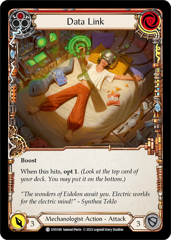 Data Link (Red) - Bright Lights - Flesh and Blood TCG