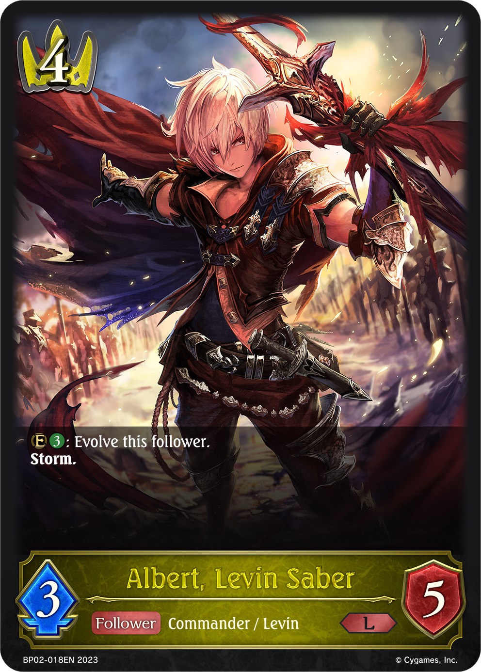 Albert, Levin Saber - BP02: Reign of Bahamut - Shadowverse: Evolve