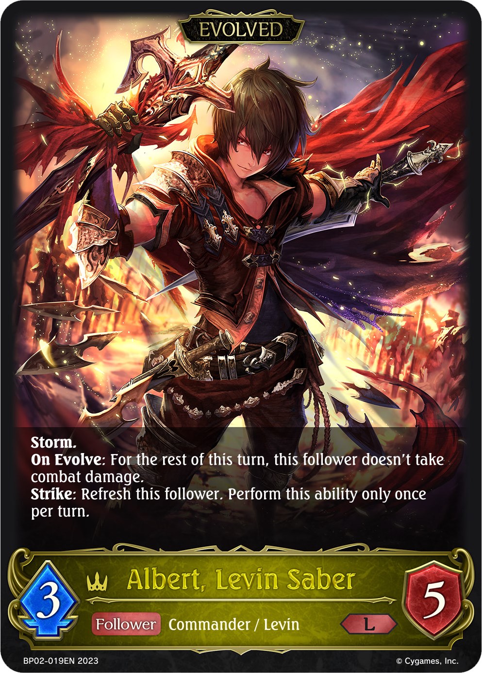 Albert, Levin Saber (Evolved) - BP02: Reign of Bahamut - Shadowverse