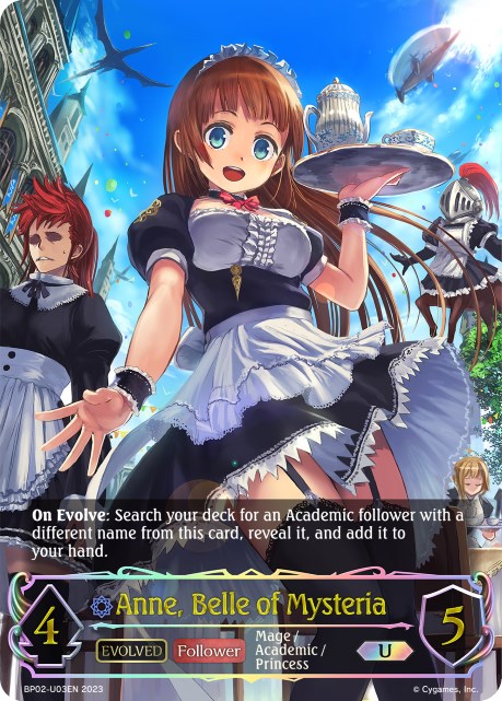 Anne, Belle of Mysteria (Evolved) (U) - BP02: Reign of Bahamut - Shadowverse: Evolve