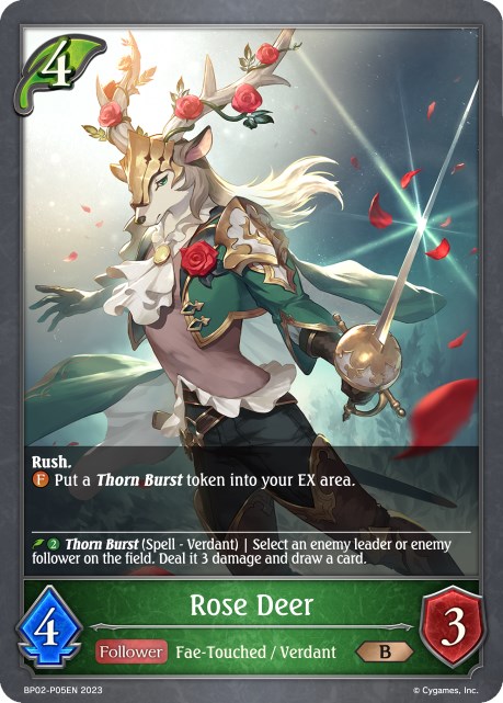 Rose Deer - P05EN (Foil) - BP02: Reign of Bahamut - Shadowverse
