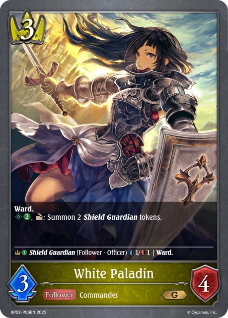 White Paladin - P06EN (Foil) - BP02: Reign of Bahamut - Shadowverse: Evolve