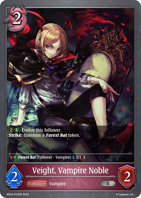 Veight, Vampire Noble - P22EN (Foil) - BP02: Reign of Bahamut - Shadowverse