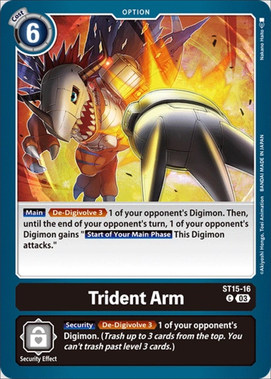 Trident Arm - Starter Deck 15: Dragon of Courage - Digimon Card Game