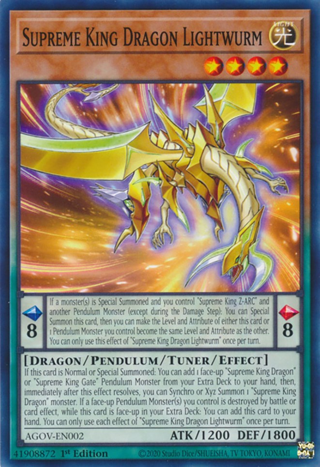 Supreme King Dragon Lightwurm - Age of Overlord - YuGiOh