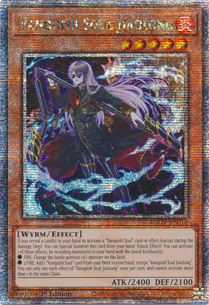 Vanquish Soul Jiaolong (Quarter Century Secret Rare) - Age of Overlord - YuGiOh