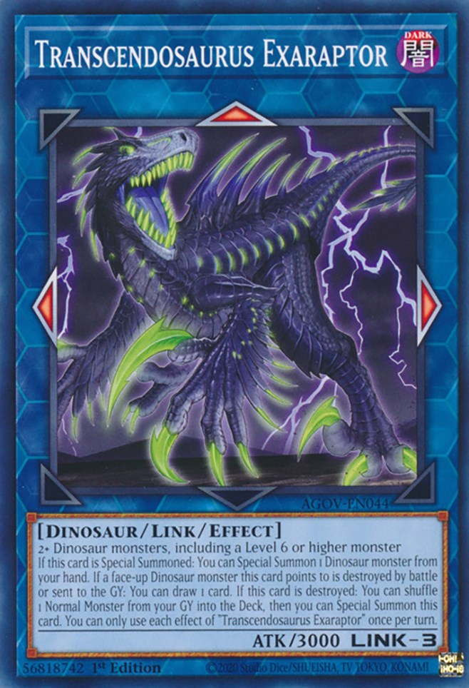 Transcendosaurus Exaraptor - Age of Overlord - YuGiOh