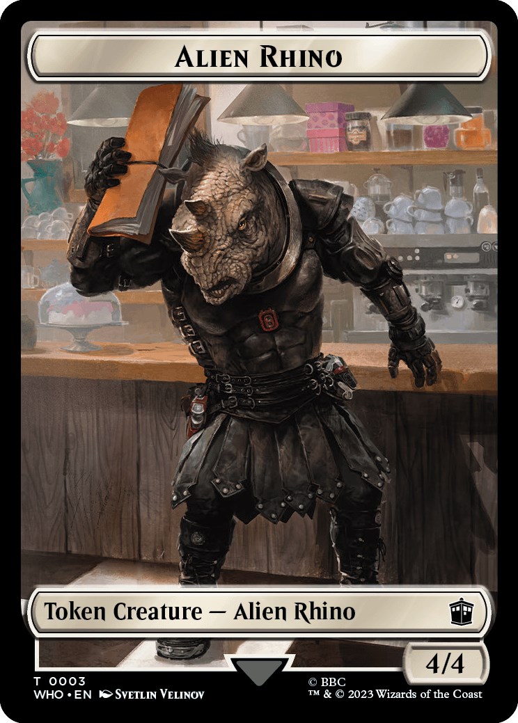 Alien Rhino // Alien Salamander Double-Sided Token - Universes Beyond ...