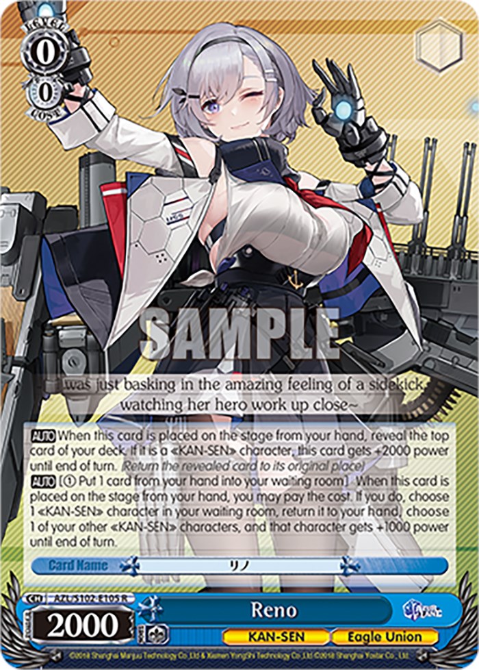 Reno - Azur Lane - Weiss Schwarz