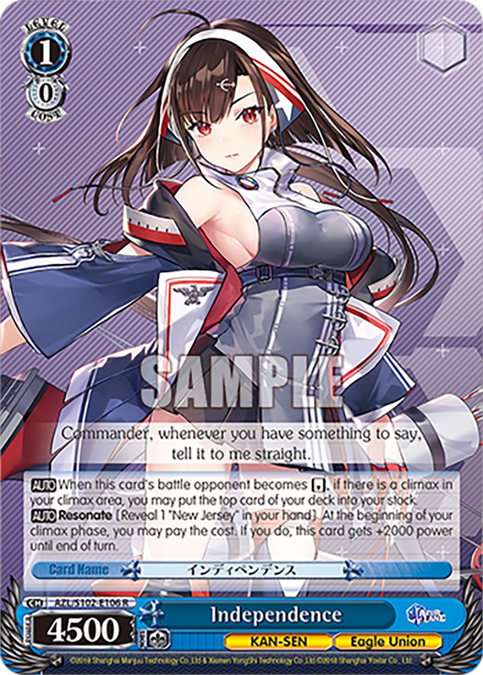 Independence - Azur Lane - Weiss Schwarz