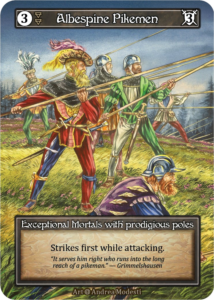 Albespine Pikemen (Foil) - Alpha - Sorcery: Contested Realm