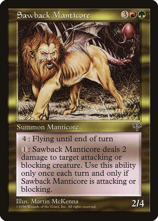 Sawback Manticore - Mirage - Magic: The Gathering