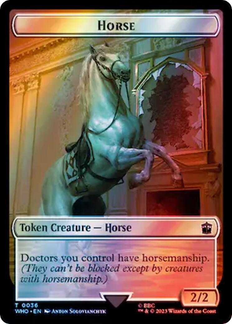 Horse // Food (0057) Double-Sided Token (Surge Foil) - Universes Beyond ...
