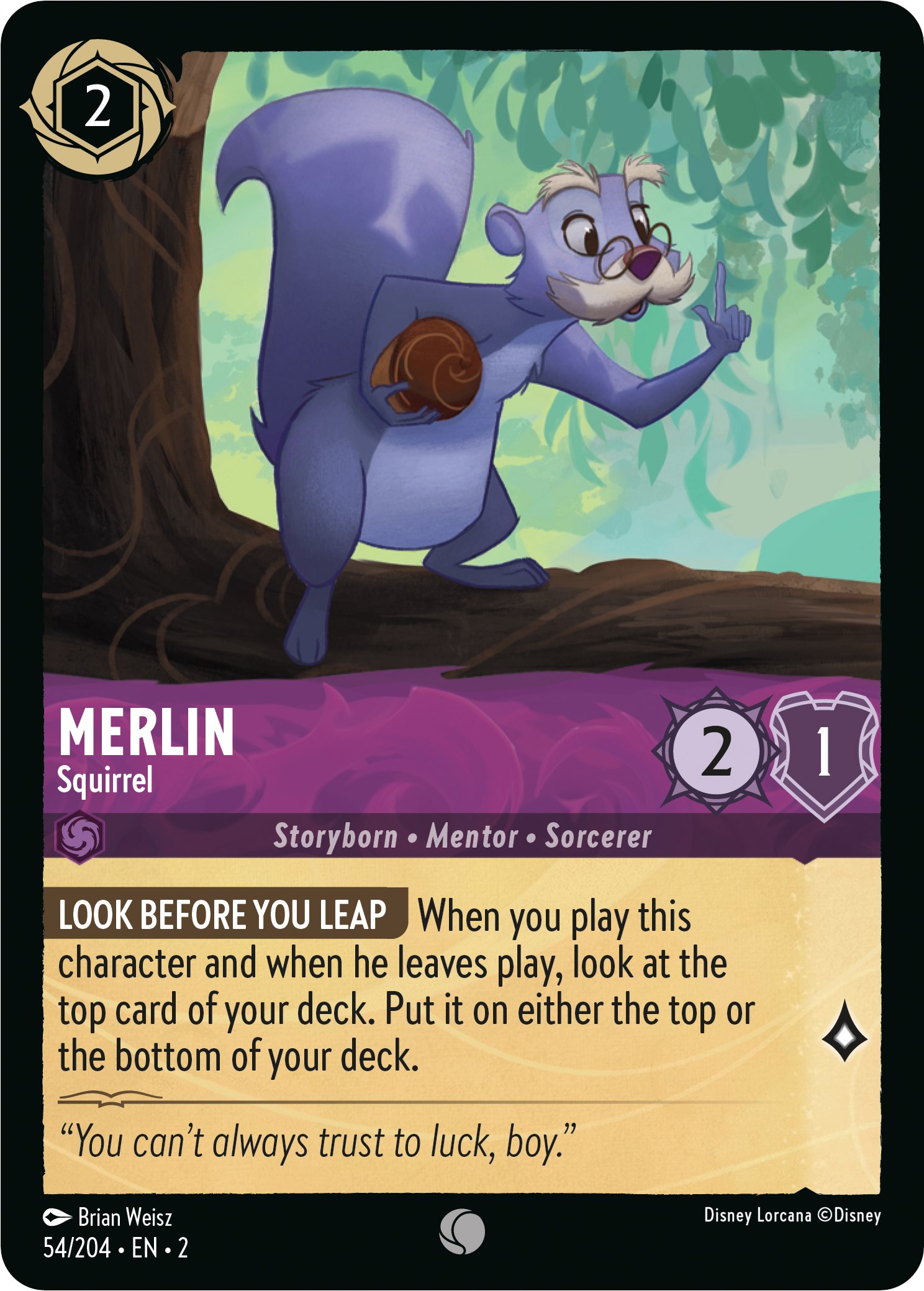 Merlin - Squirrel - Rise of the Floodborn - Disney Lorcana