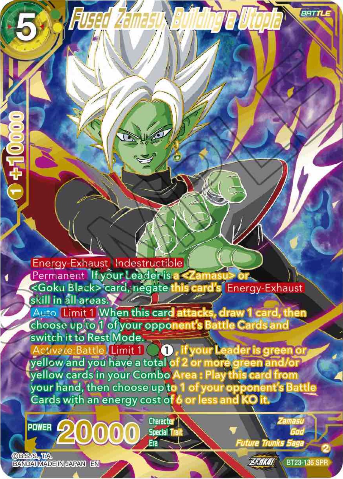 Fused Zamasu, Building a Utopia (SPR) - Perfect Combination - Dragon ...