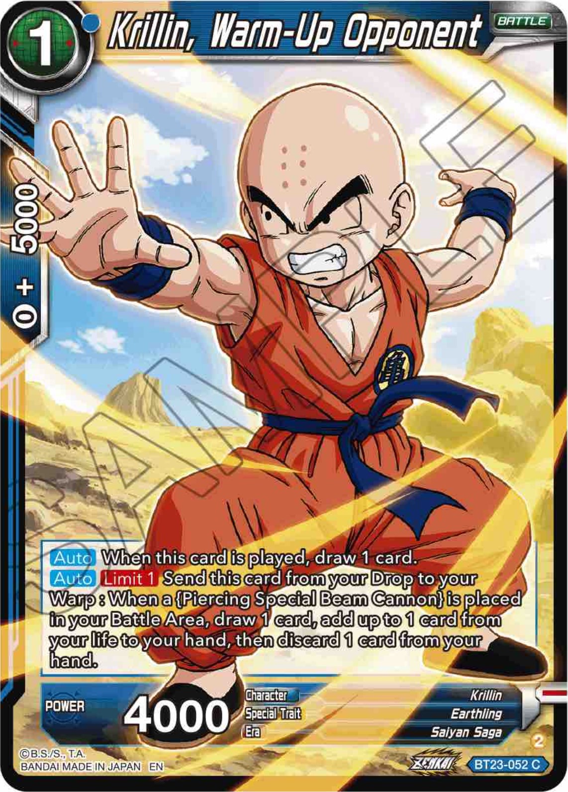 Krillin, Warm-Up Opponent - Perfect Combination - Dragon Ball Super ...
